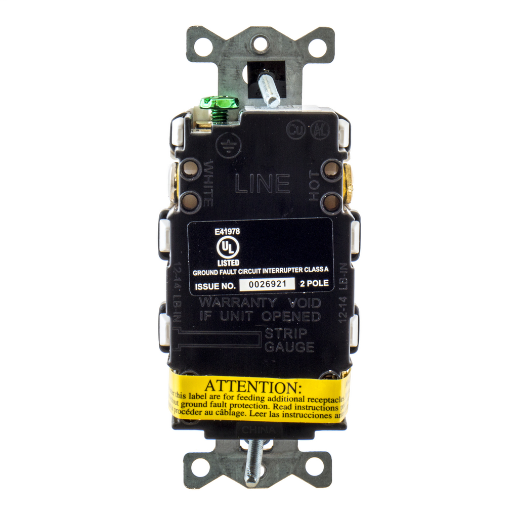 Hubbell GFRST20W 20A GFCI Receptacle, Self-Test, 125V 2P3W - White ...