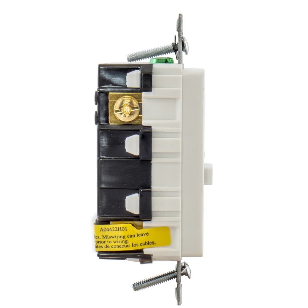 Hubbell GFRST20W 20A GFCI Receptacle, Self-Test, 125V 2P3W - White ...
