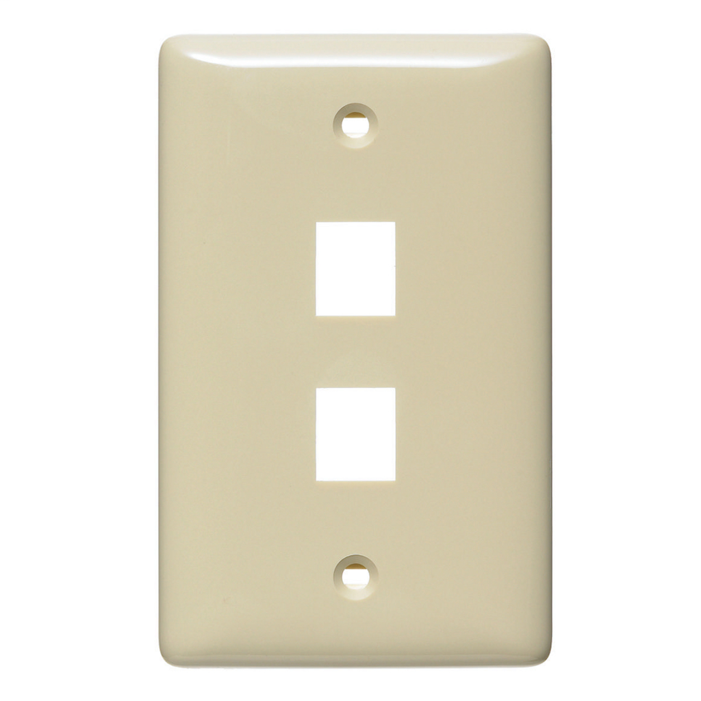 Hubbell Wiring Devices NSP102I 1-Gang Ivory Thermoplastic Medium 2-Port ...
