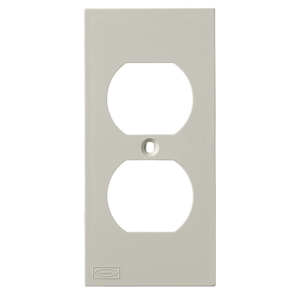 Hubbell KP8 1-Gang Duplex Office White Raceway Face Plate | Cooper Electric