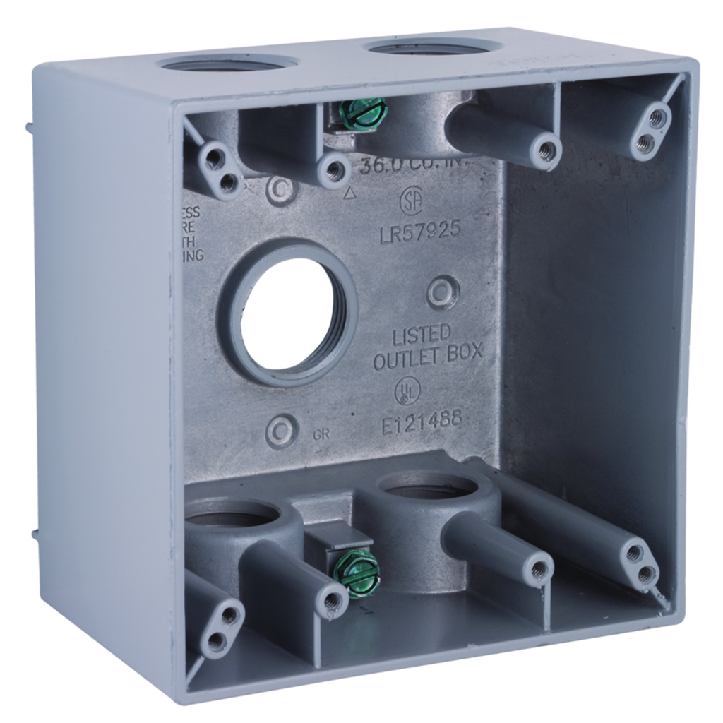 Bell 5388-0 2-5/8 Inch 37 In³ Gray Die-Cast Aluminum 2-Gang ...