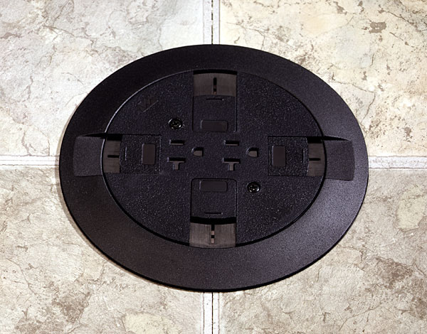 Wiremold RC7ATCBK-LJB 1/2 x 3/4" 24.5 In? Black Aluminum Flush Poke ...