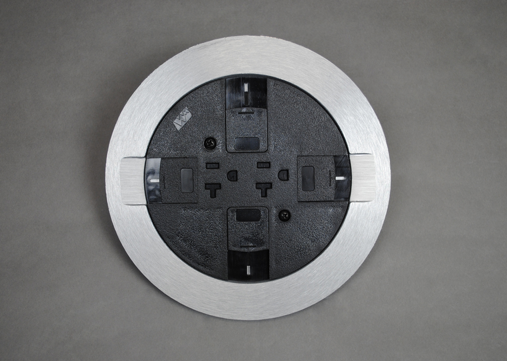 Wiremold RP4CTCBK 2 Duplex Receptacle 4 Communication Floor Box ...