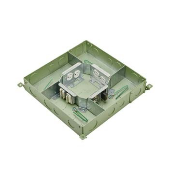 Wiremold RFB4E-OG 13-1/8 x 13-1/8 x 4-1/16" 4-Gang Steel Square ...