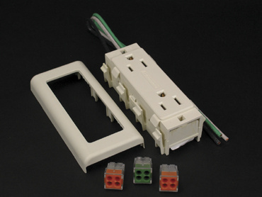 Wiremold V2427GA 2-1/16 x 4-1/2" 125 Volt 15 Amp 3-Wire NEMA 5-15R ...