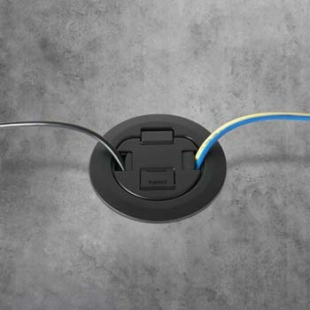 Wiremold 4ATCP2RBK 4AT-Series Prewired Dual Service Evolution™ Poke ...