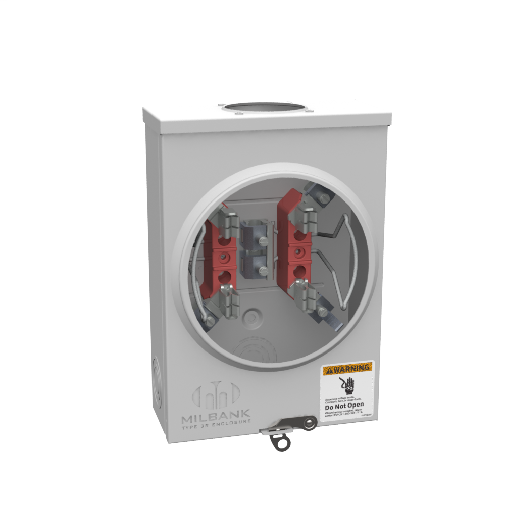 Milbank U7487-RL-KK-PEP 4 Terminal Ringless Small Hub Open Triplex ...