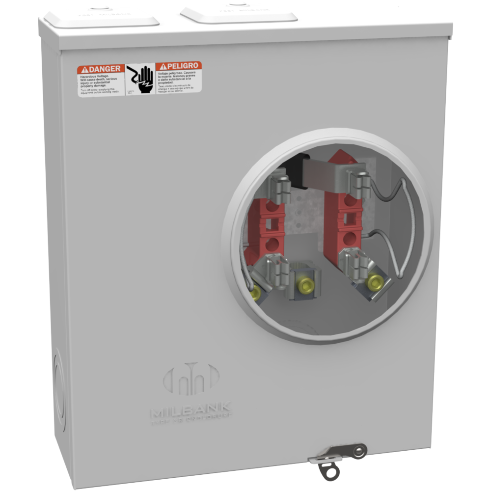 Milbank U1980-XTL-QG-CAPL 4 Terminal Ringless 2 Small Closing Plates ...