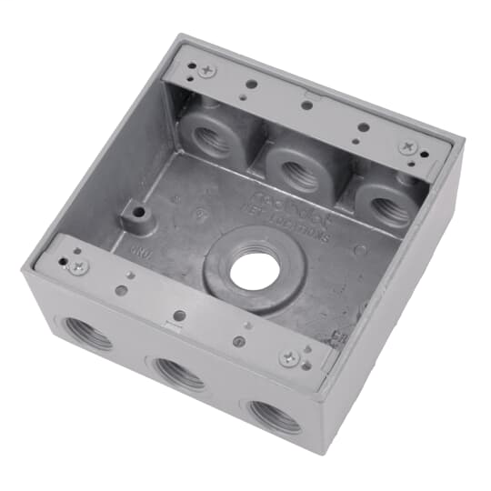 Red Dot 2IH7-2 7-Hole 2-Gang 3/4 Inch Hubs Raintight Device Box ...