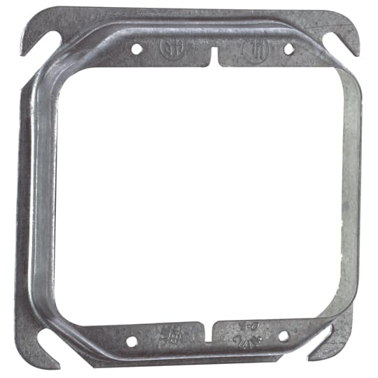 Steel City 52C18 4" Steel Square Box Device Cover, 3/4" Raised, 9 cu.in ...