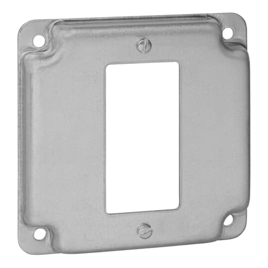 Steel City RS16-CC 4" Steel Square Surface Cover, GFCI Receptacle, 1/2 ...