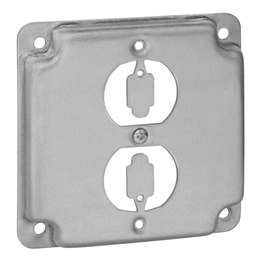Steel City RS12 4" Steel Square Surface Cover, Duplex Receptacle, 1/2 ...
