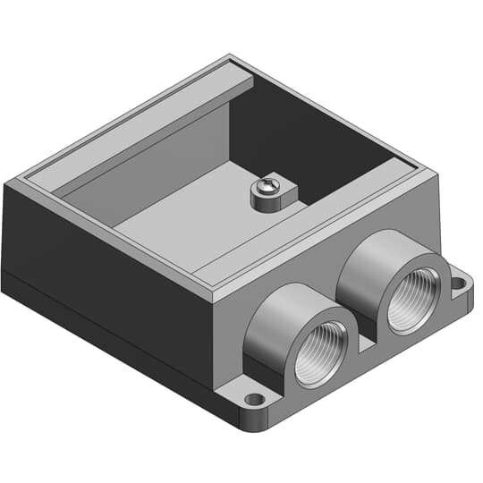 Thomas & Betts FSS222-TB 3/4 Inch Deep 2-Gang Dead End Double Hub ...