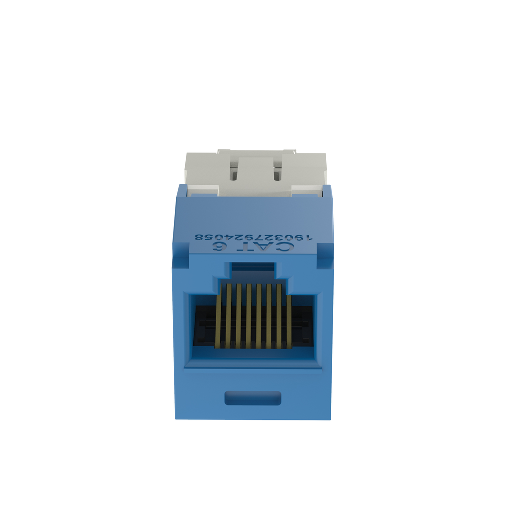 Mini-Com® UTP RJ45 Cat 6 TG Jack Module, Blue | Mayer Electric