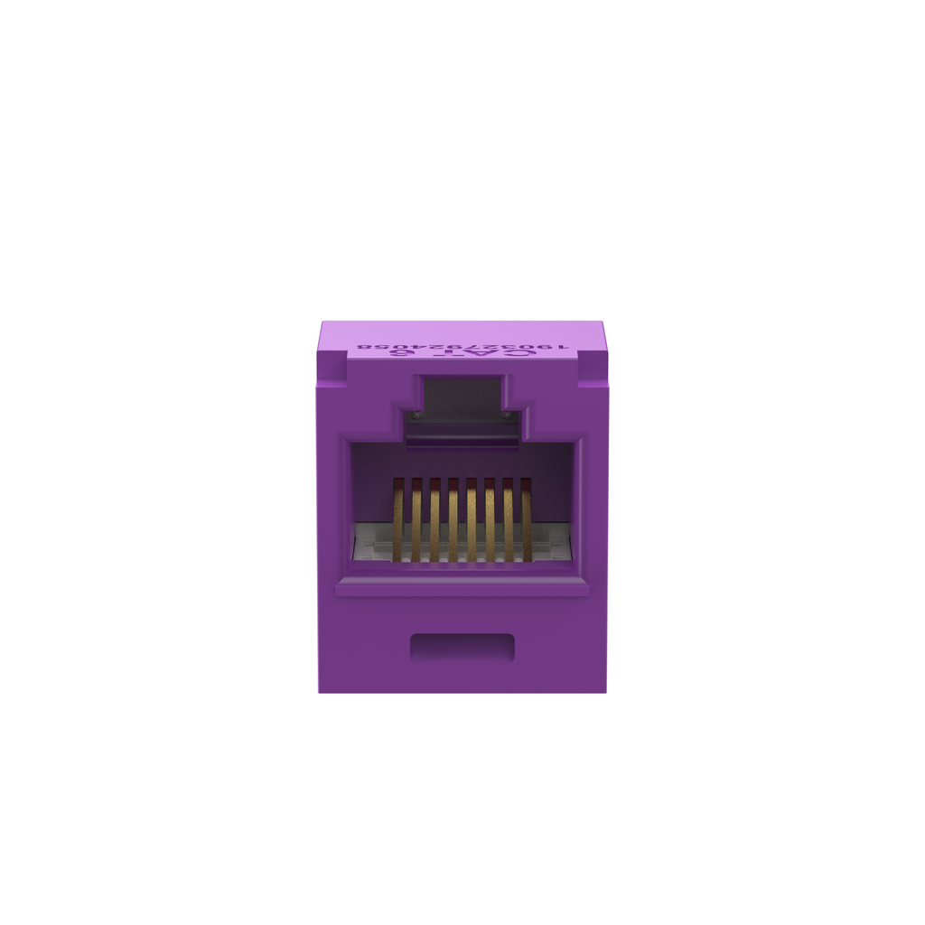 Mini-Com® UTP RJ45 Cat 6 TG Jack Module, Violet | Mayer Electric