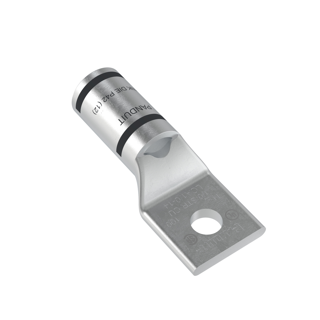 Pan-Lug™ LCA1/0-14-X Comp. Lug, 1/0, Tin Plt Copper, Strt, One 1/4 ...