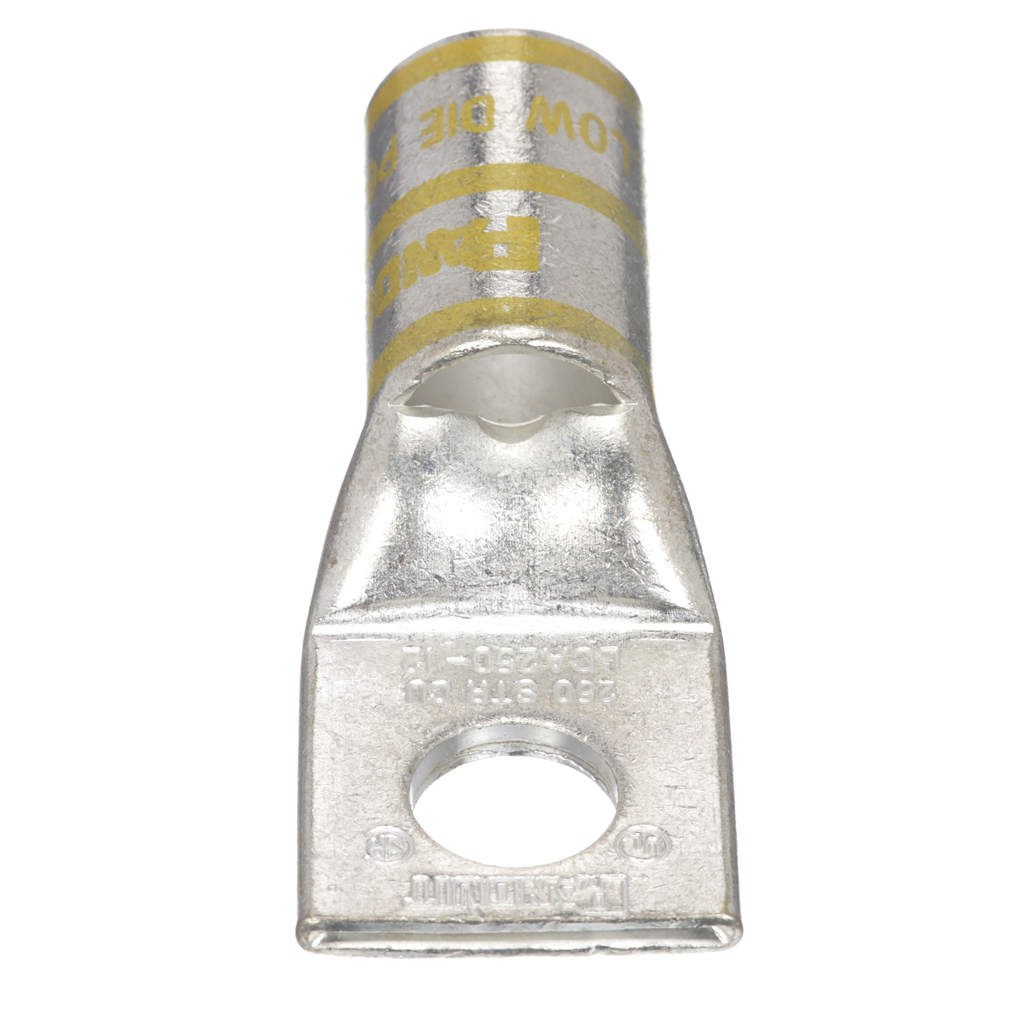 Pan-Lug™ LCA250-12-X Comp. Lug, 250, Tin Plt Copper, Strt, One 1/2 ...
