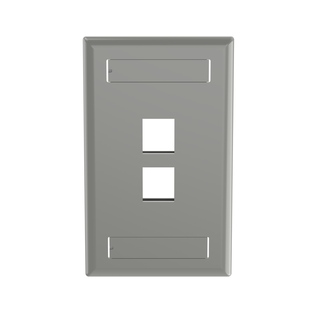 PAN NK2FIGY NetKey® Faceplate, 2-Po | Cooper Electric