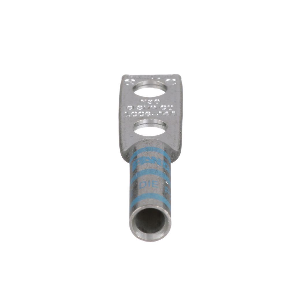 Pan-Lug™ LCC6-14A-L Comp. Lug, 6, Long, Tin Plt Cu, Strt, Two 1/4" Stud ...