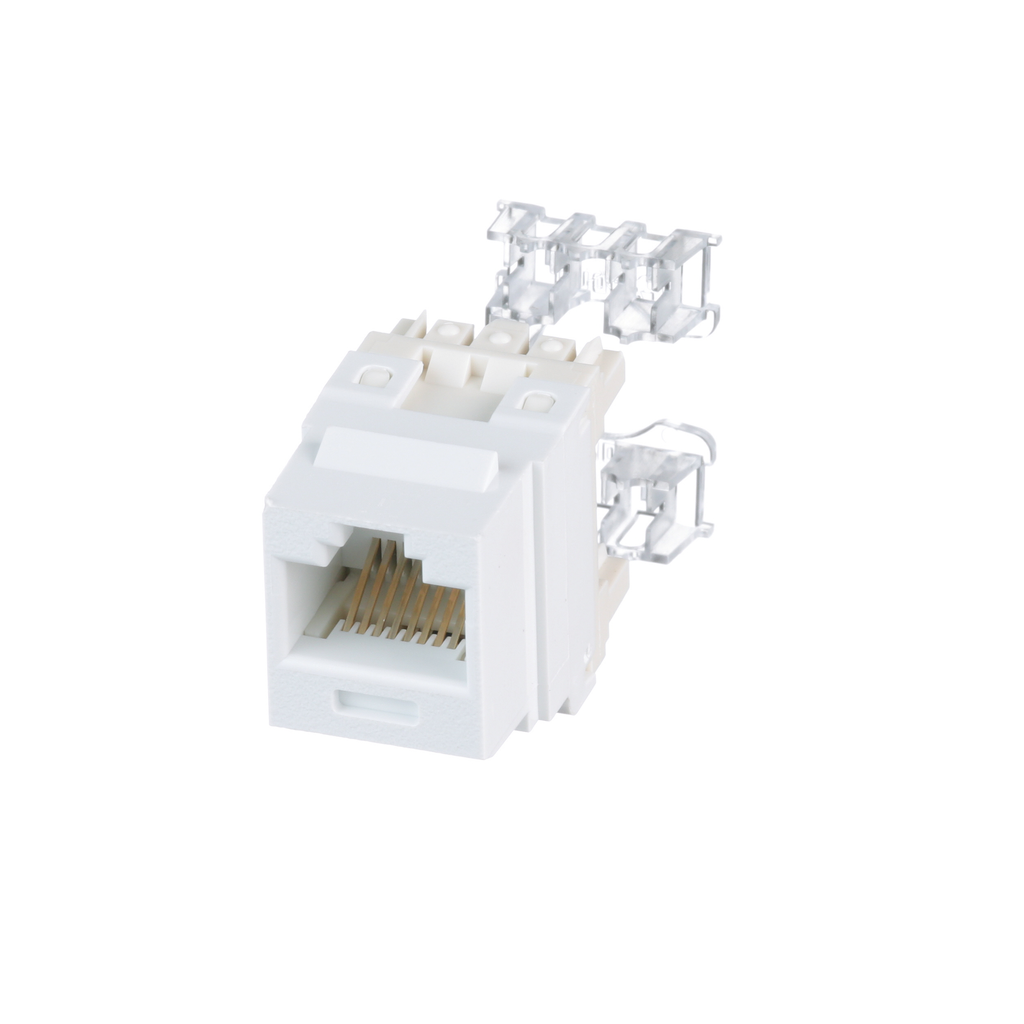 UTP RJ45 Cat 6 Punchdown Keystone Jack Module, WH | Mayer Electric