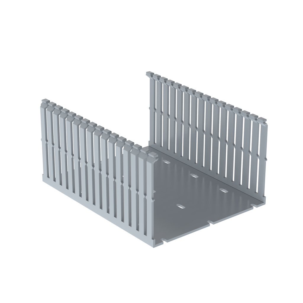 Panduit F6X4LG6 6 Foot x 6 x 4 Inch Light Gray PVC Narrow Slotted ...