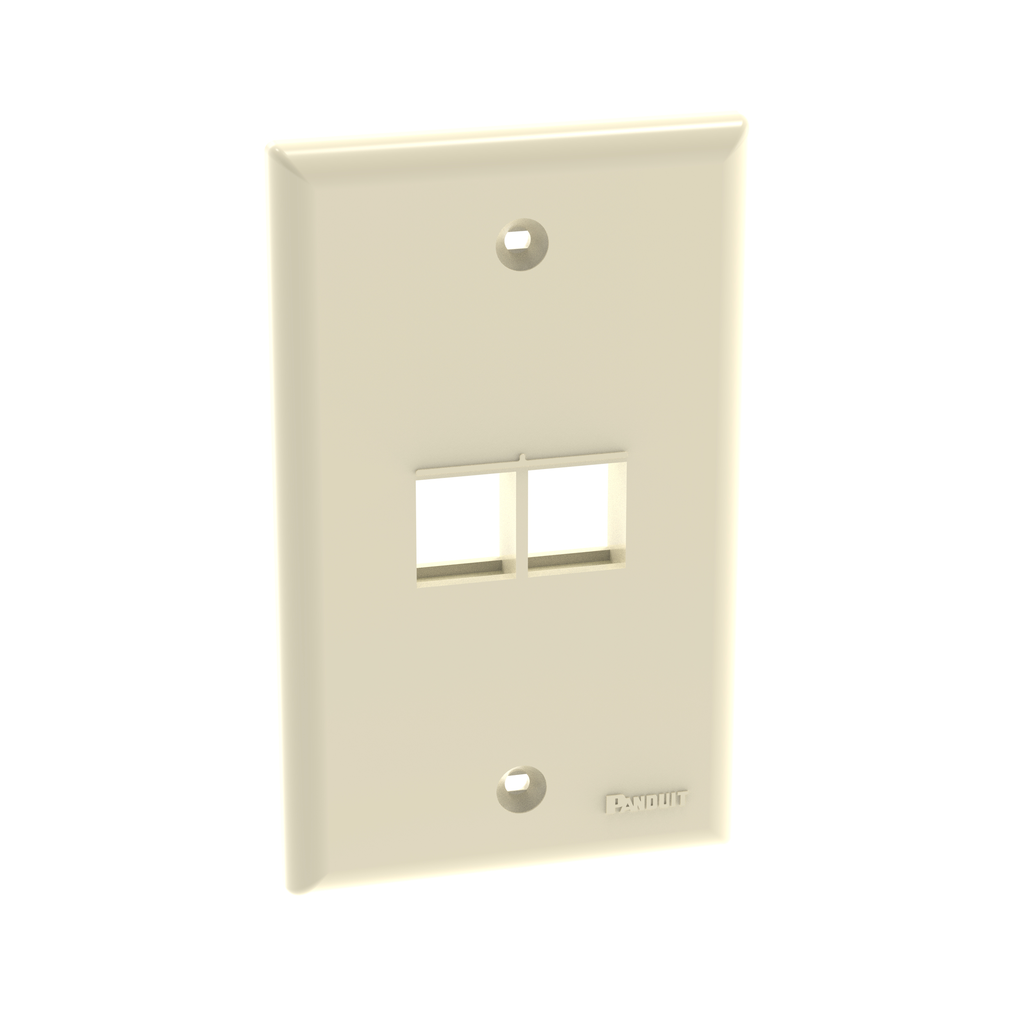 NetKey® Faceplate, 2-Port, Electric Ivory | Mayer Electric