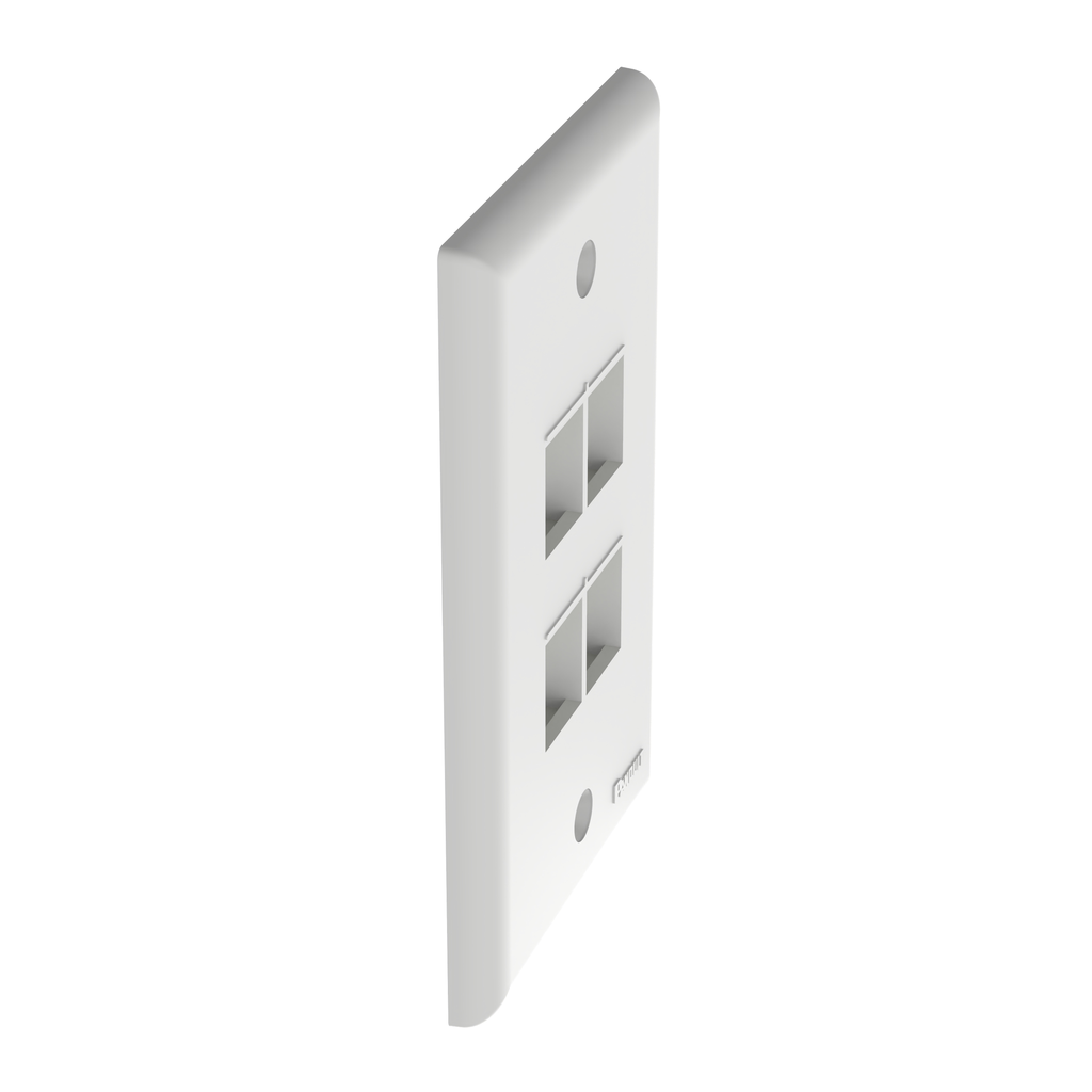 Panduit NK4FNWH NetKey® Faceplate, 4 Po | Viking Electric