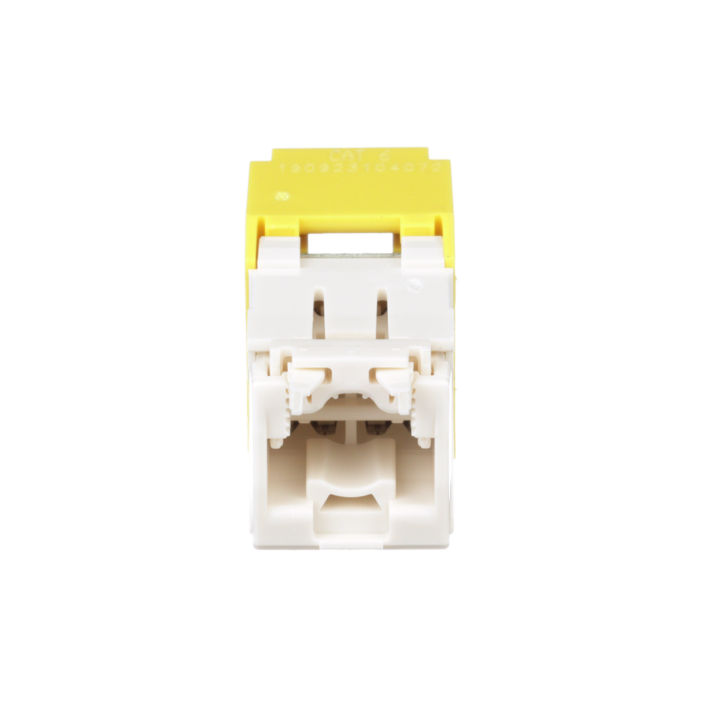 Mini-Com® UTP RJ45 Cat 6 TG Jack Module, Yellow | Mayer Electric