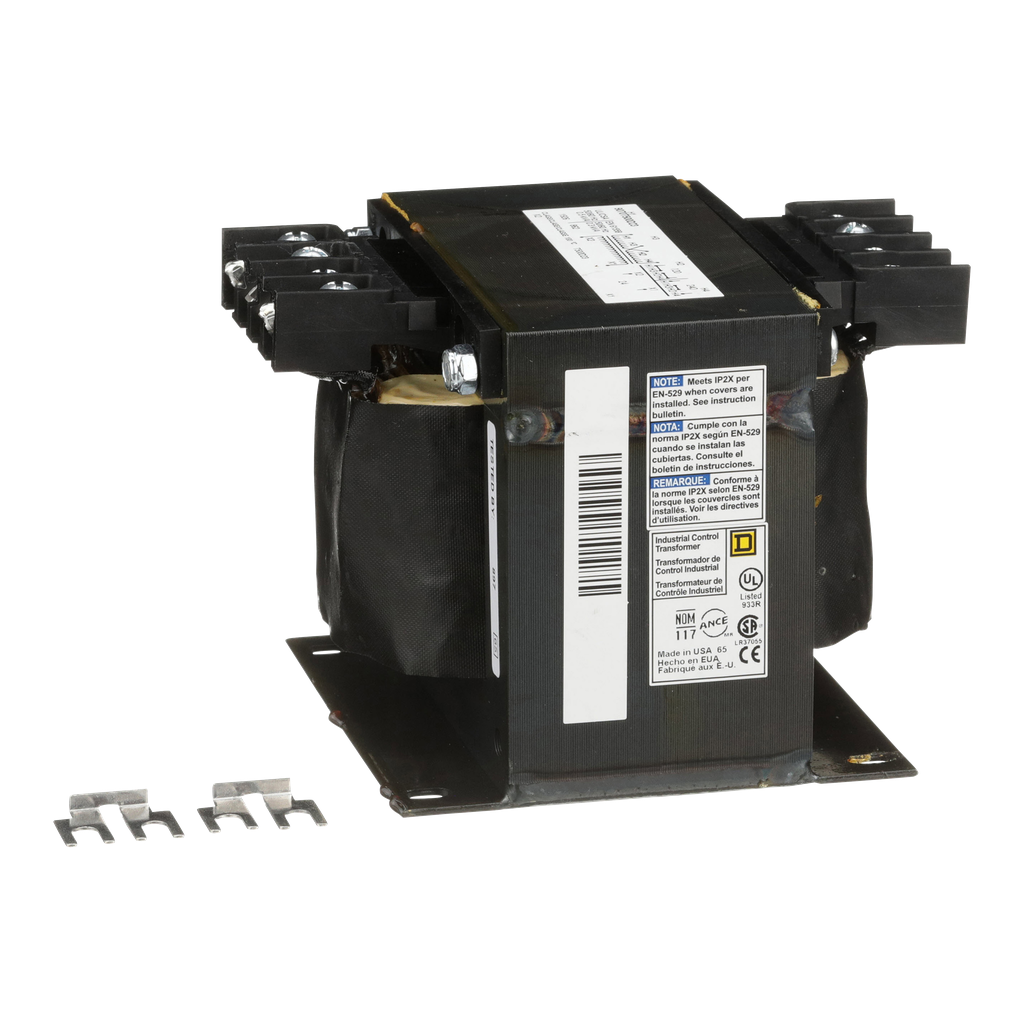 Transformer, Type T, industrial control, 500 VA, 120/240 VAC primary ...