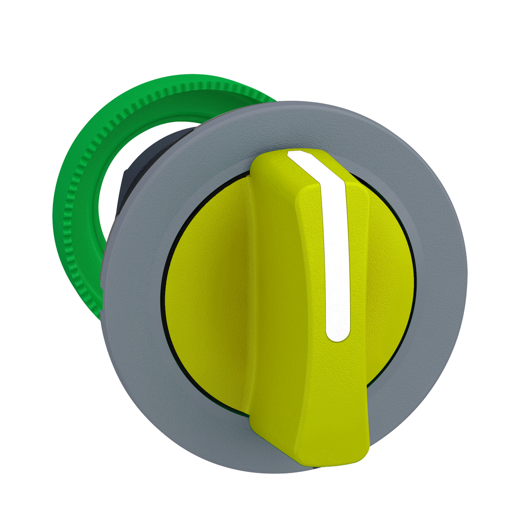 Harmony XB5, Flush mounted selector switch head, plastic, yellow, Ø30 ...