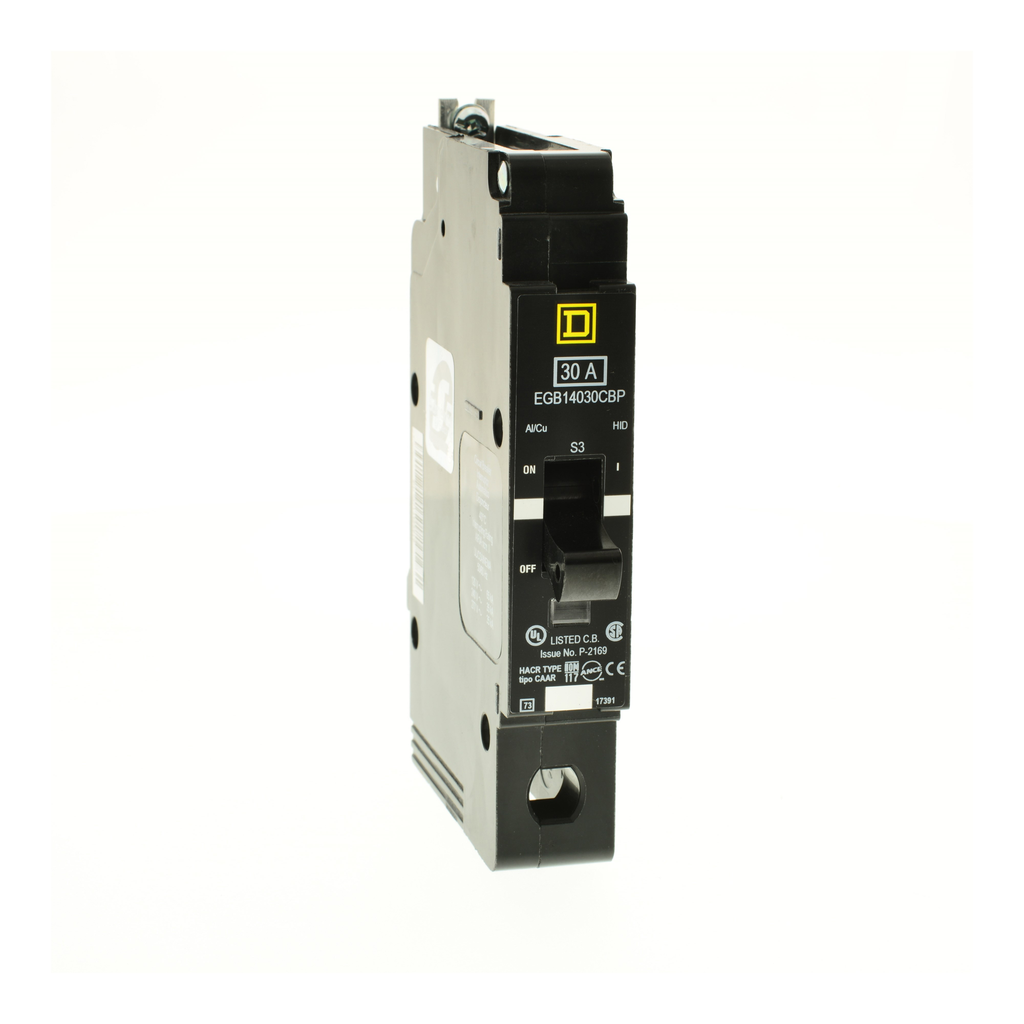 Mini circuit breaker, E-Frame, 30A, 1 pole, 277 VAC, 65 kA max, bolt on ...