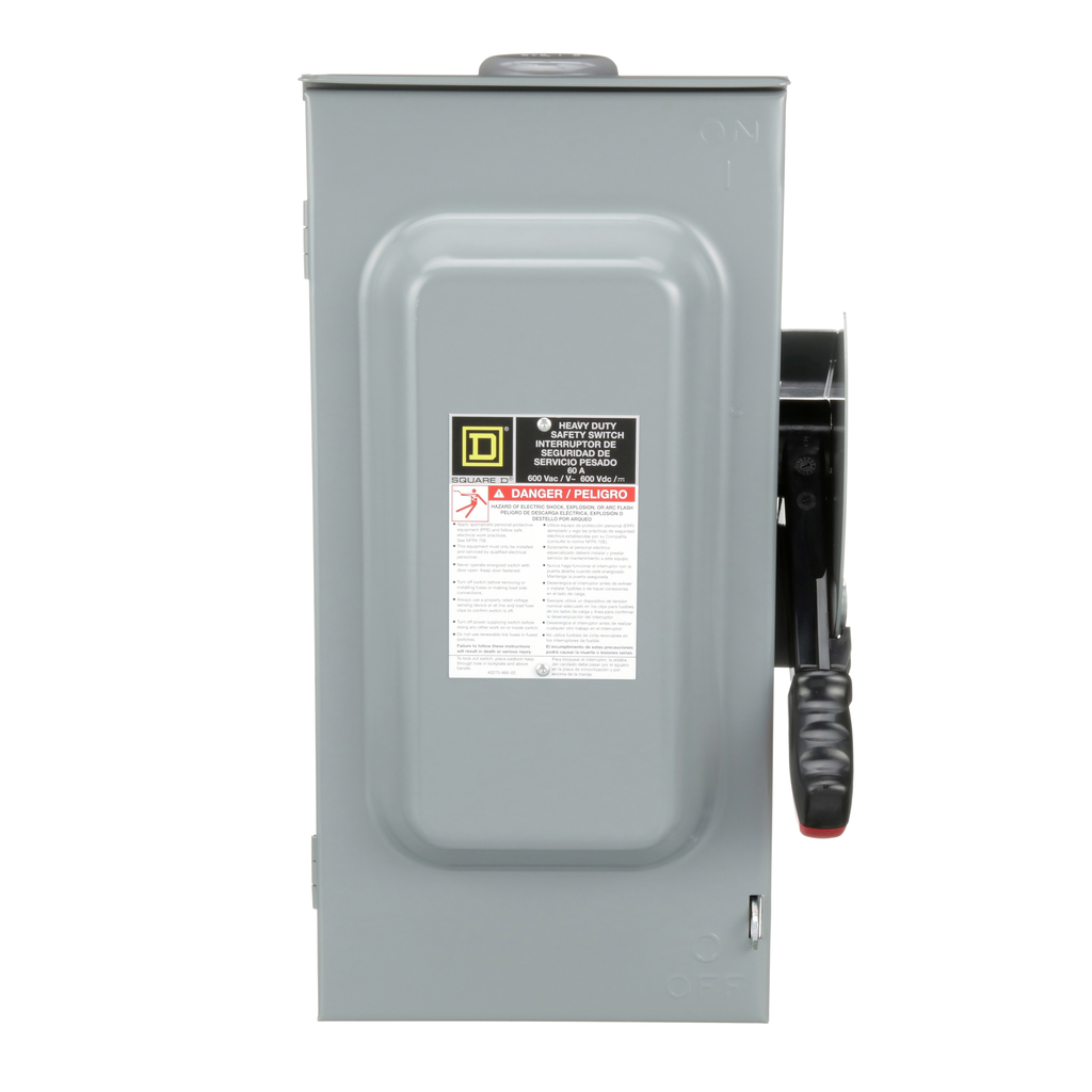 Square D H362RB 600 VAC 60 Amp 3-Pole Class H/J/K/L/R Fusible Heavy ...