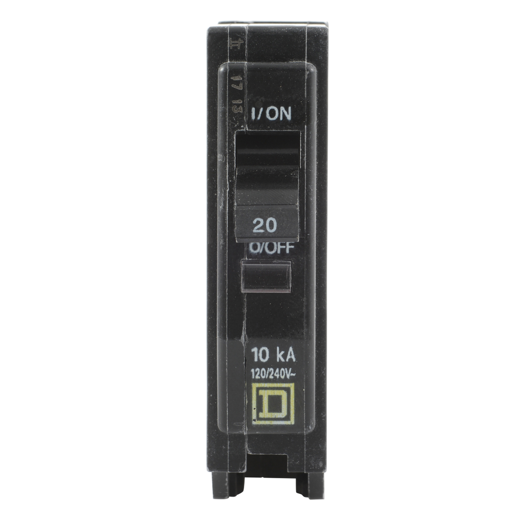 Square D QO120 20amp 120/240v 1Pole Miniature Circuit Breaker, Plug-In ...