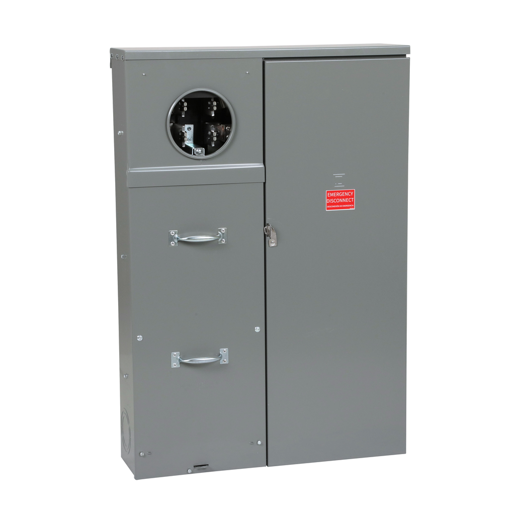 Meter mains, QO, CSED, ringed socket, 400A, surface mount, maximum 8 ...