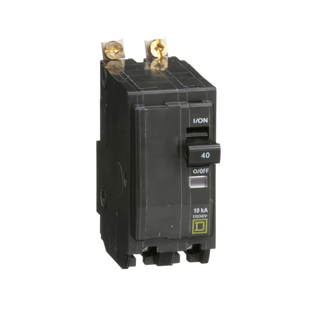 Square D QOB240 Miniature Circuit Breaker 40A 120/240V 1Ph 2P , Bolt-On ...