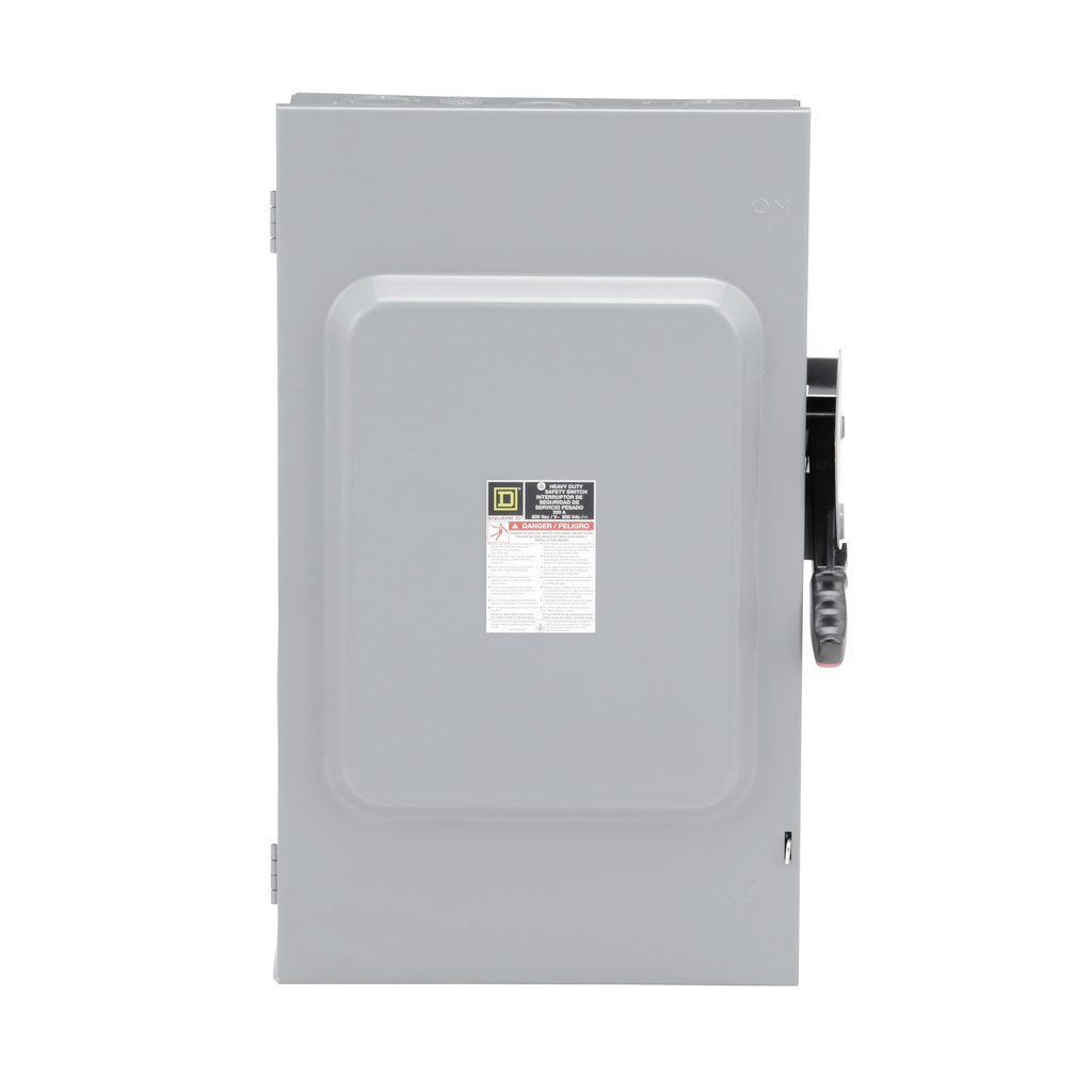 Square D H364 600 VAC 200 Amp 3-Pole Class H/J/K/L/R Fusible Heavy Duty ...