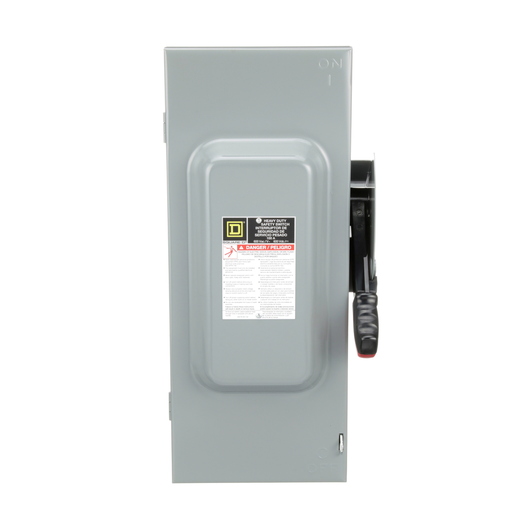 Square D H363N 600 VAC 100 Amp 3-Pole Class H/J/K/L/R Fusible Heavy ...