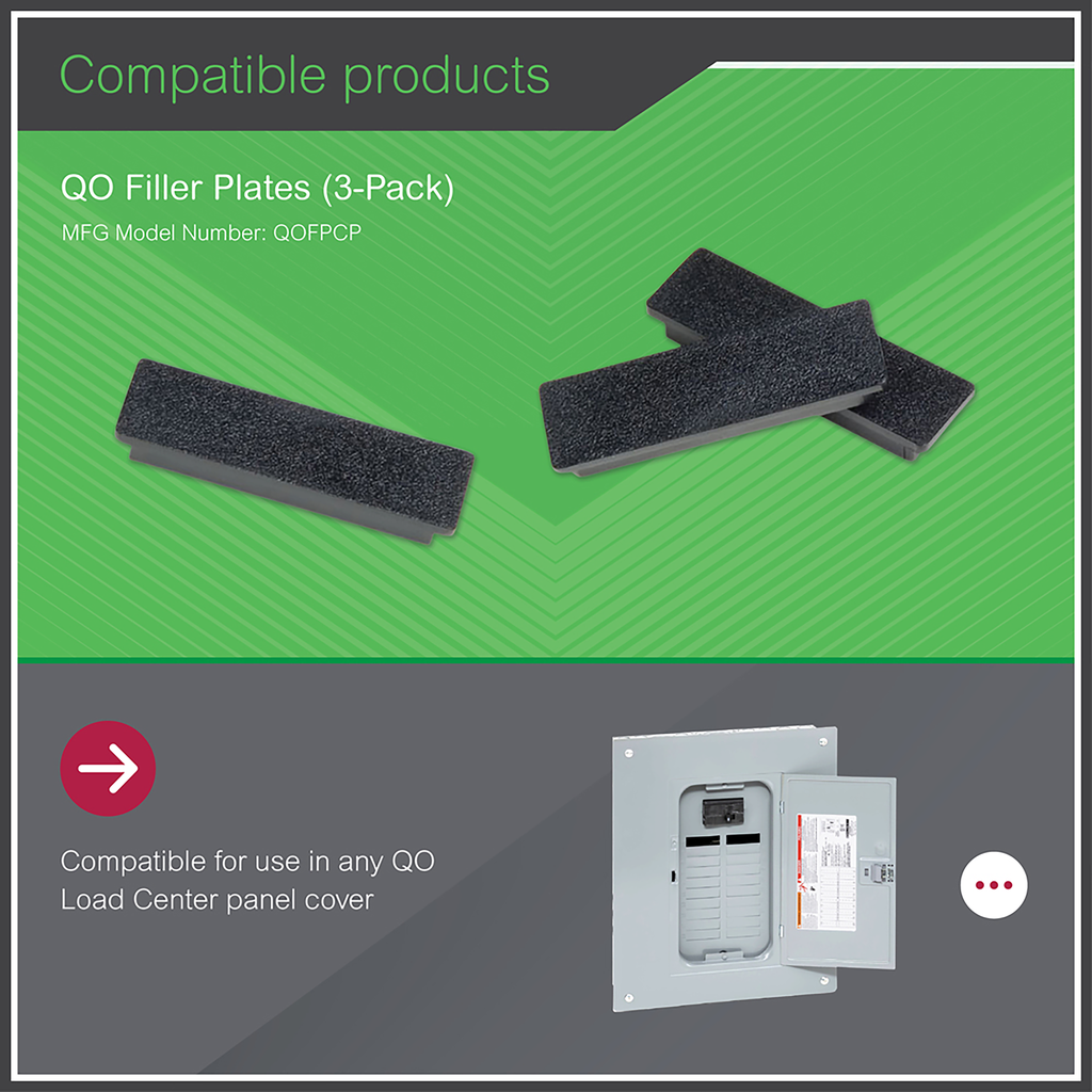 Square D QOFP Blank Filler Plate, QO Series | Viking Electric