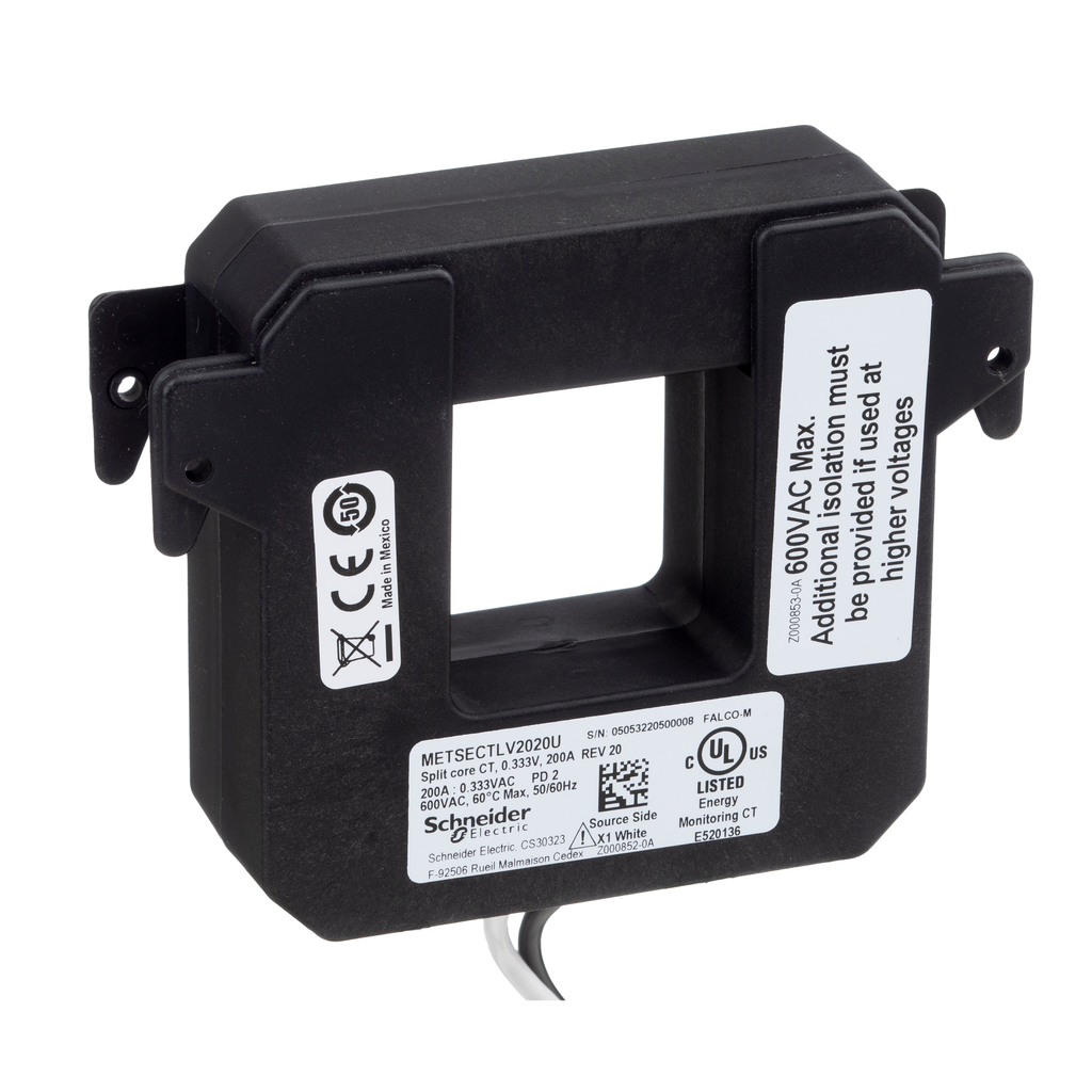 Split core current transformer, PowerLogic UL2808 CT, 400A, 0.333V ...