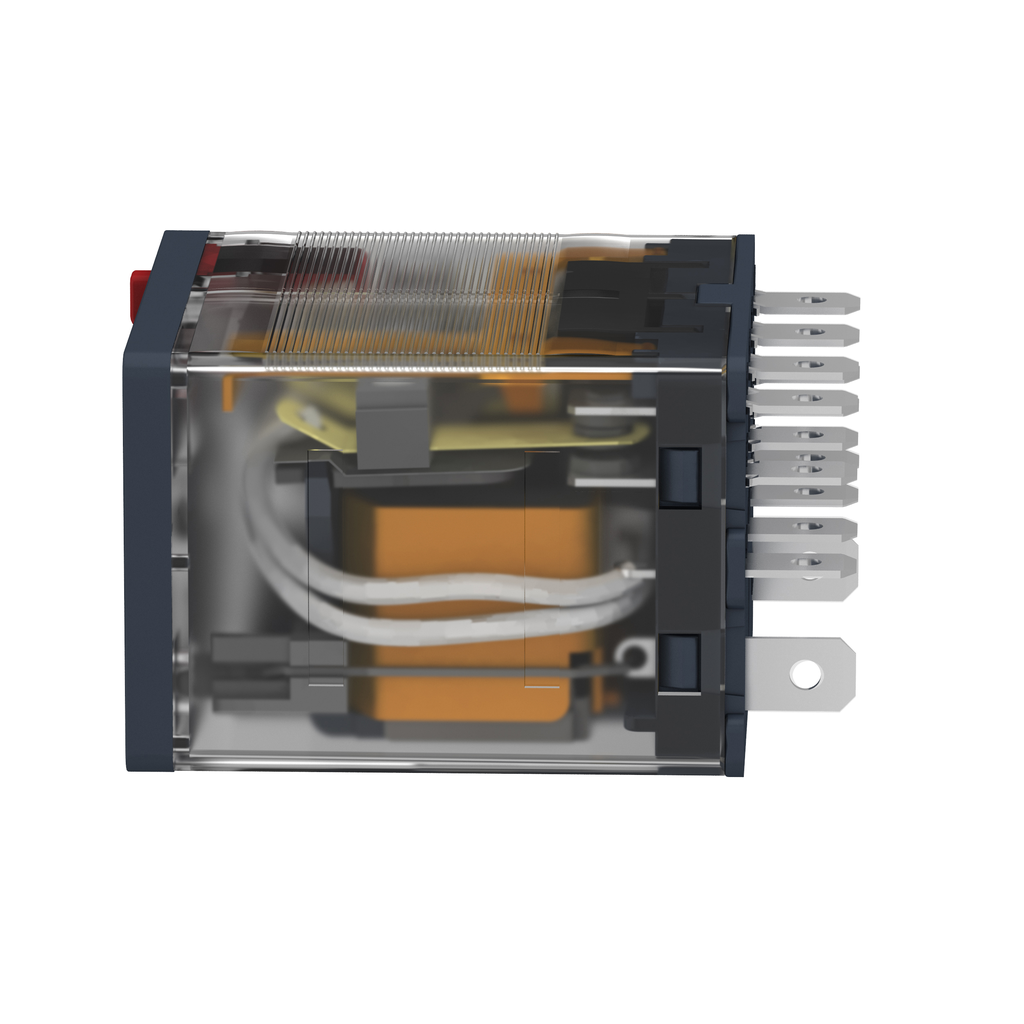 Square D RPM42F7 120 VAC 15 Amp 4NO 4NC Din Rail/Panel Mount Plug-In ...