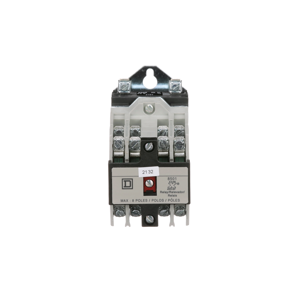 Square D 8501XDO80V62 115/125 VDC 10/5 Amp 8-Pole 8NO Panel Mount DC ...