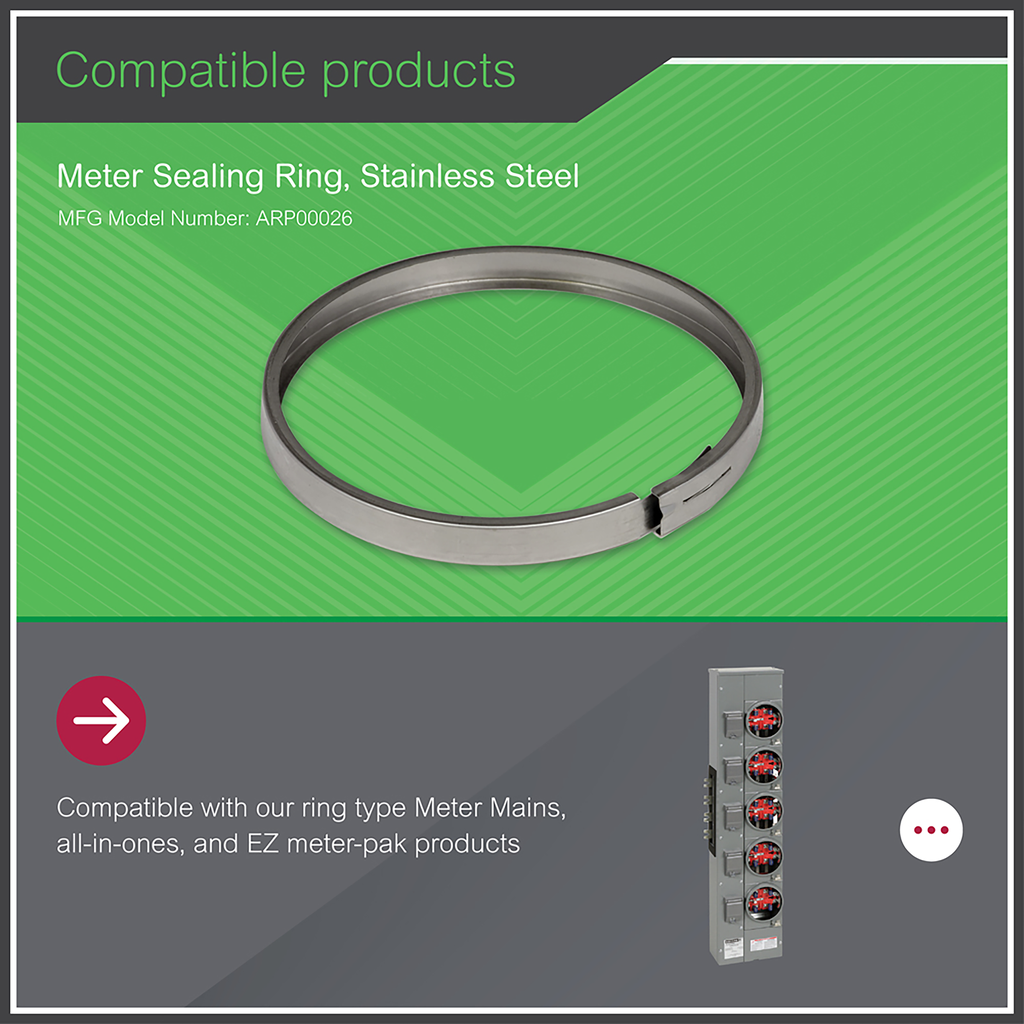 Square D ARP00026 Stainless Steel Snap Meter Sealing Ring | Crawford ...