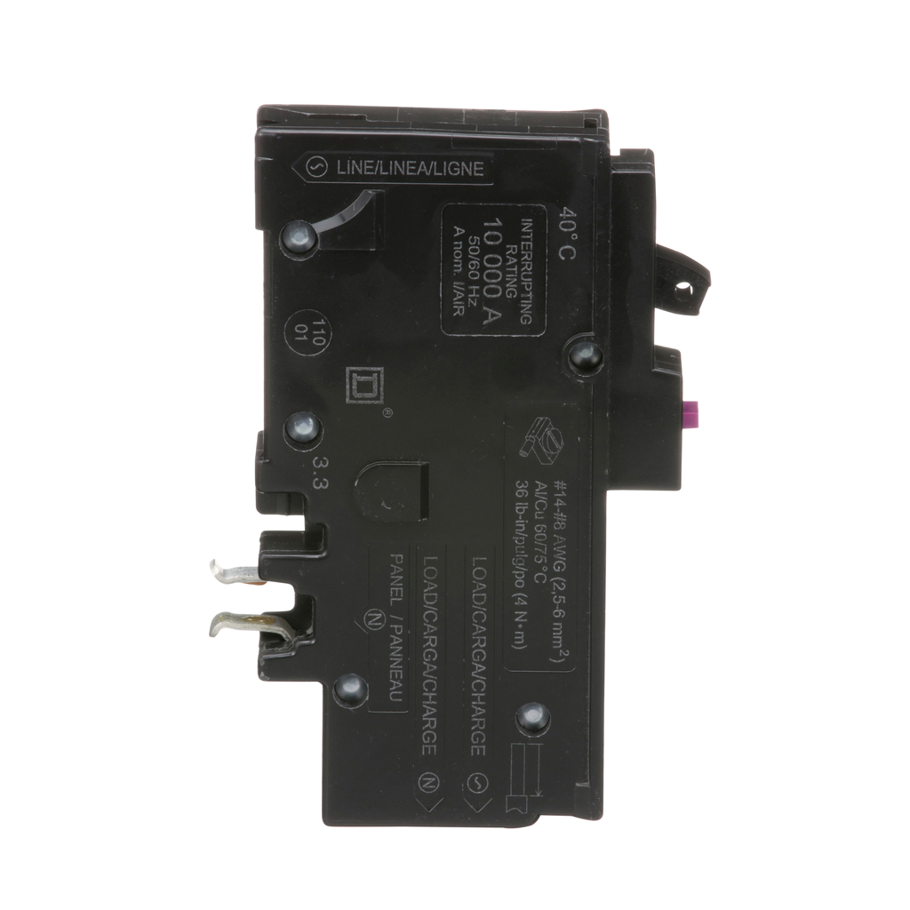 Square D HOM115PDF 1-Pole 15 Amp 120 Volt Plug-On Thermal Magnetic ...