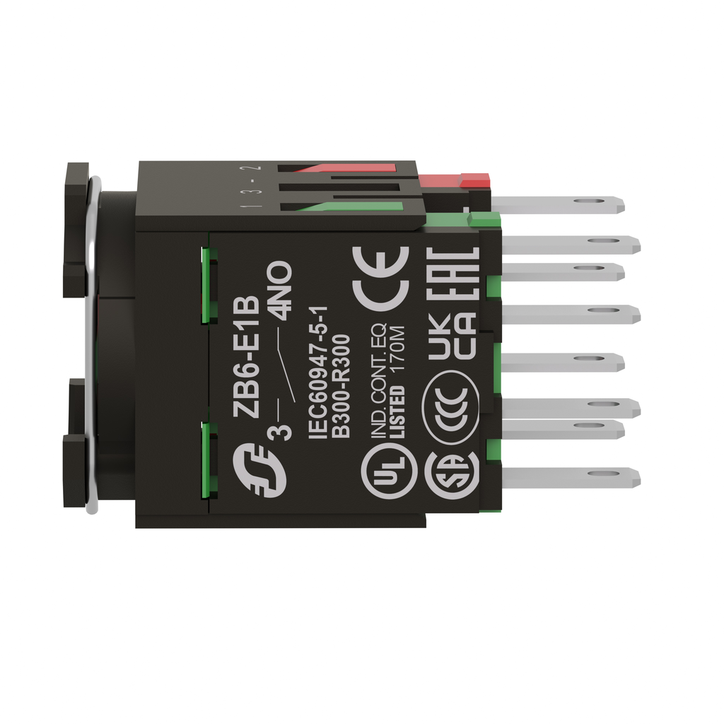 Complete body for push buttons or selector switches, Harmony XB6, single contact, with body ...