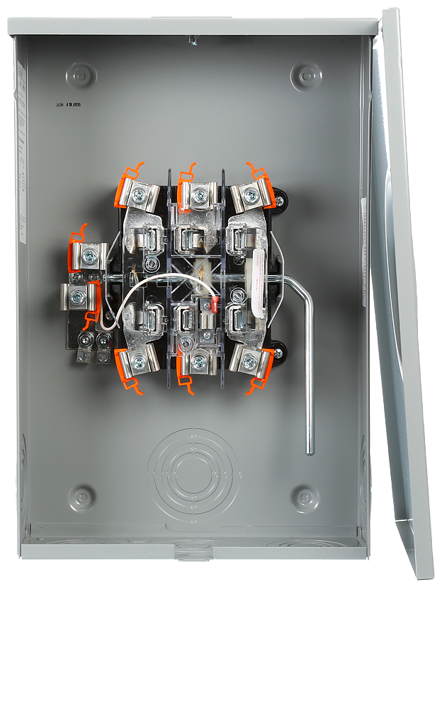 Siemens 40407-02QG 600 VAC 200 Amp 1-Phase 3-Wire 7-Jaw 1-Position ...