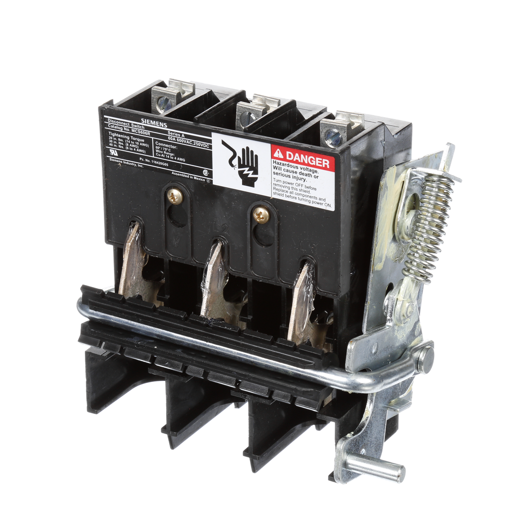 Siemens MCS606R 600 Volt 60 Amp Right Hand Operator Disconnect Switch ...