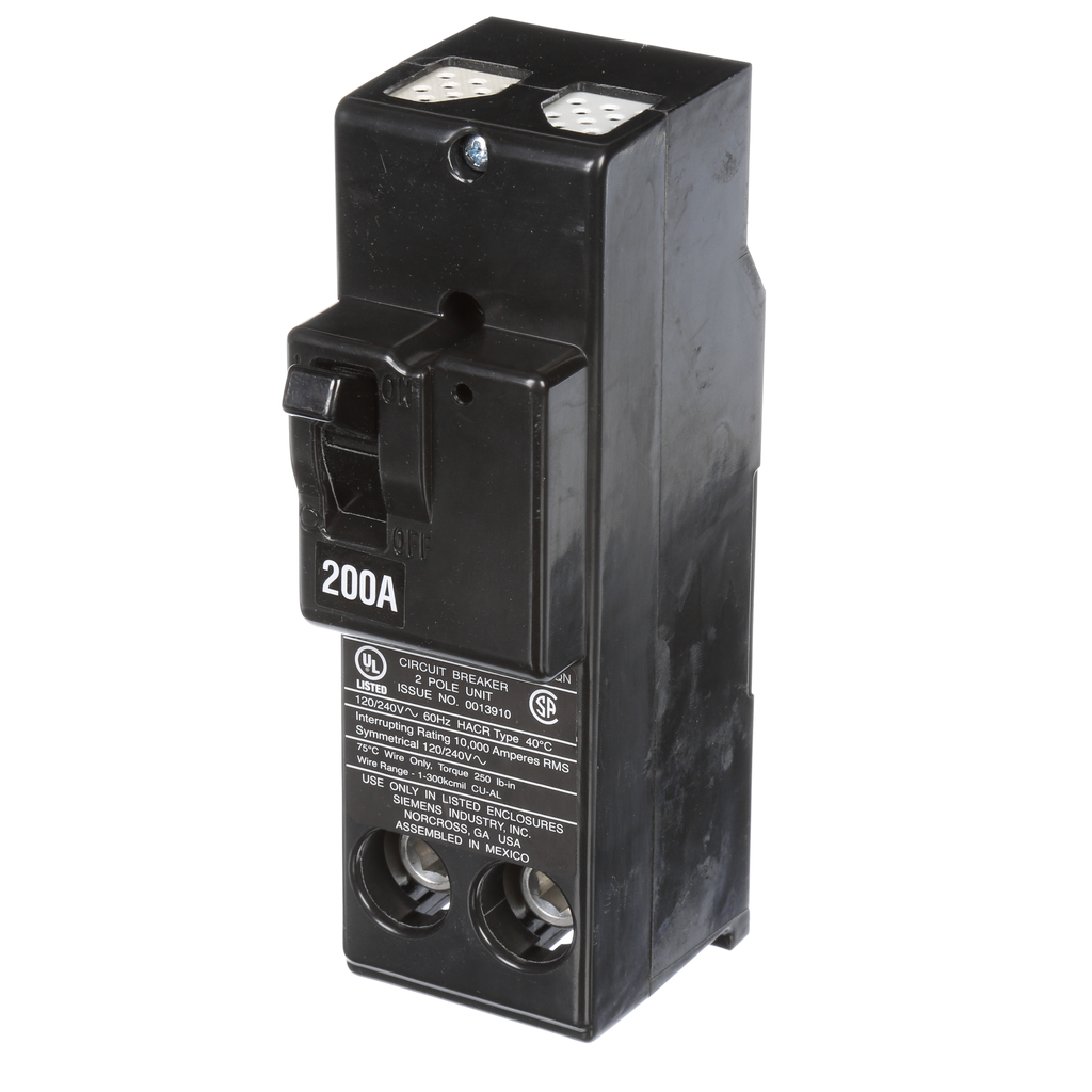 Siemens QN2200 2-Pole 200 Amp 120/240 Volt 10 K Circuit Breaker ...