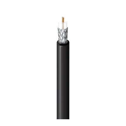RG174/U Coaxial Cable, 26 AWG, Shielded, Black, 8216 | IEWC.com