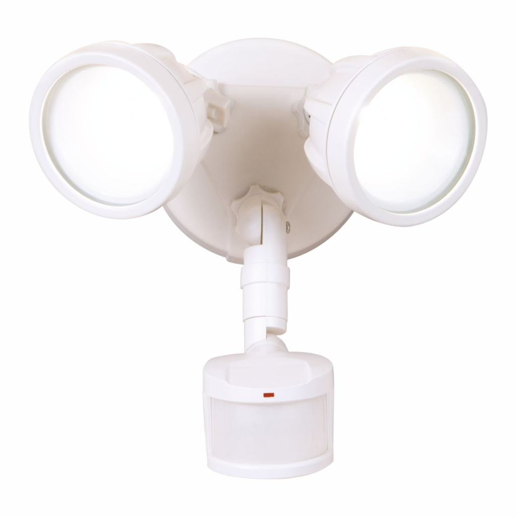 Halo MST18R17LW LED Twin Head Motion Sensor Floodlight, 1600 Lumens ...