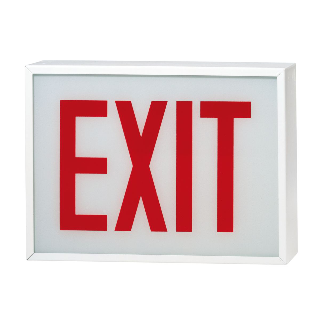 Metalux CHX71 Self Powered, Exit Sign, Steel Housing, White LED Exit ...